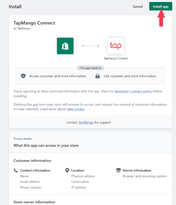 How to Integrate TapMango and Shopify – TapMango Inc.
