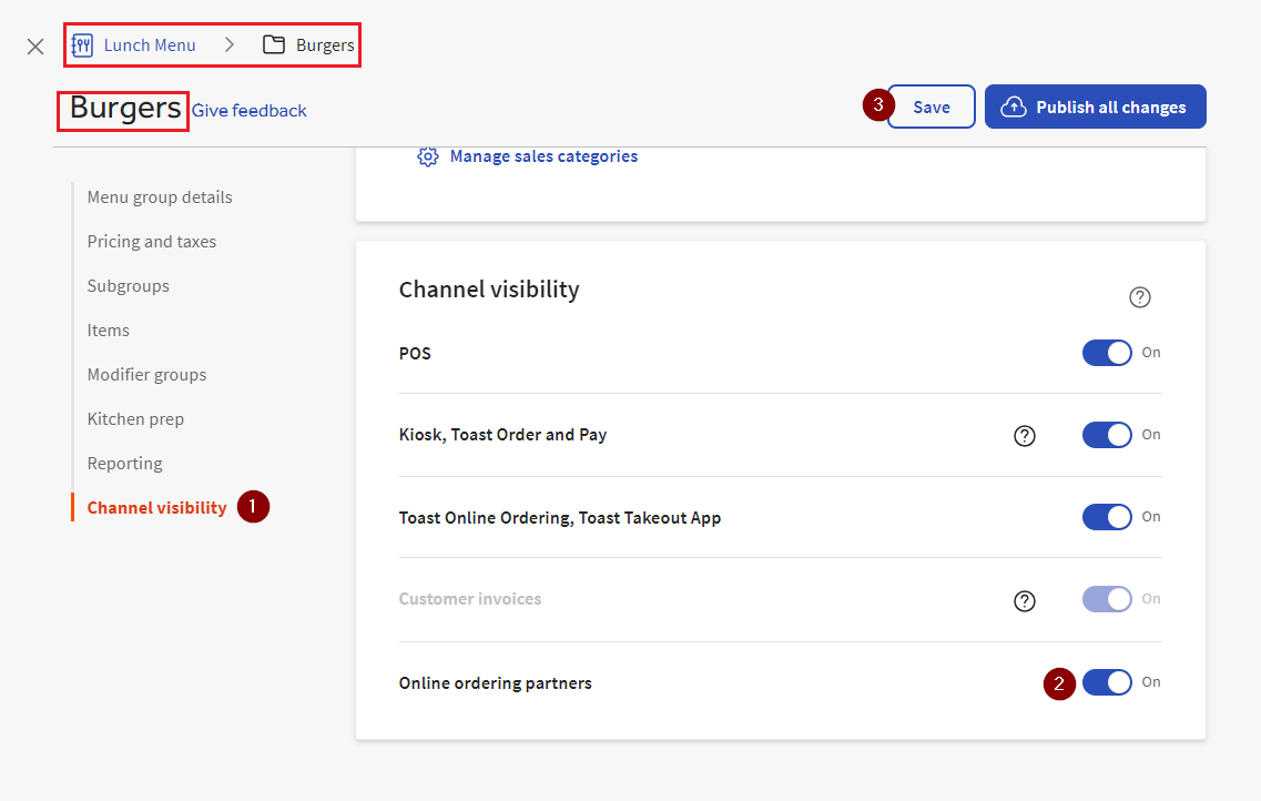 Setting Up Toast Visibility For Online Ordering – TapMango Inc.