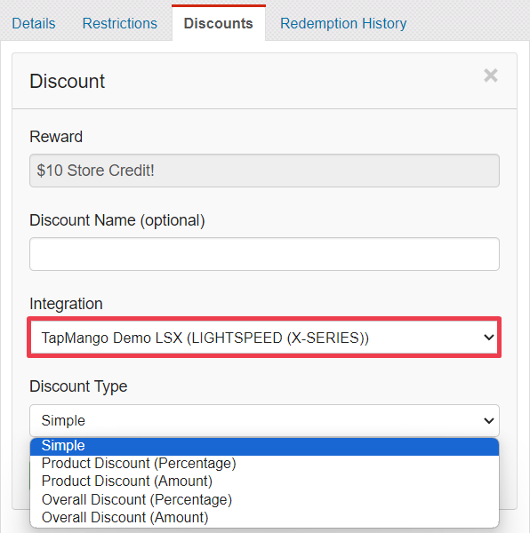 Setting Up Your Rewards To Work With Lightspeed (X-Series) – TapMango Inc.