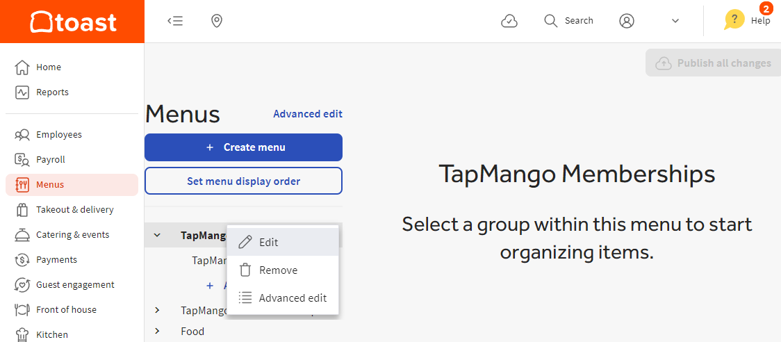 How to Set Up Memberships to Work with Toast – TapMango Inc.