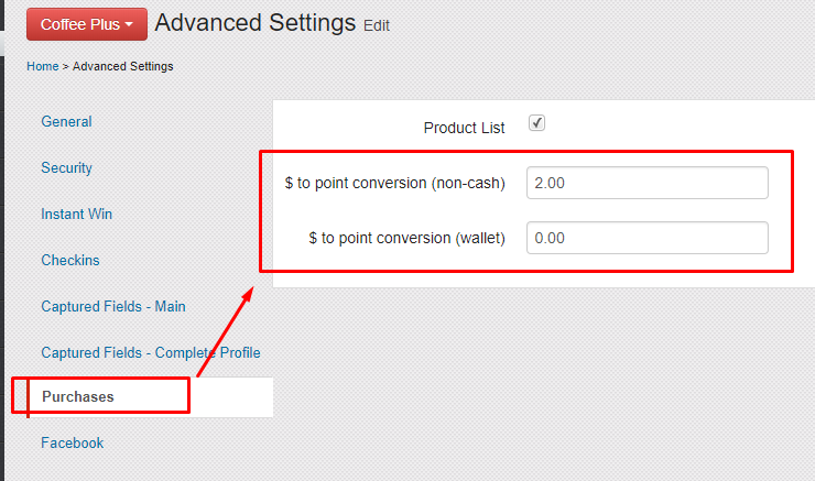 How to update the Points-Per-Dollar Ratio – TapMango Inc.