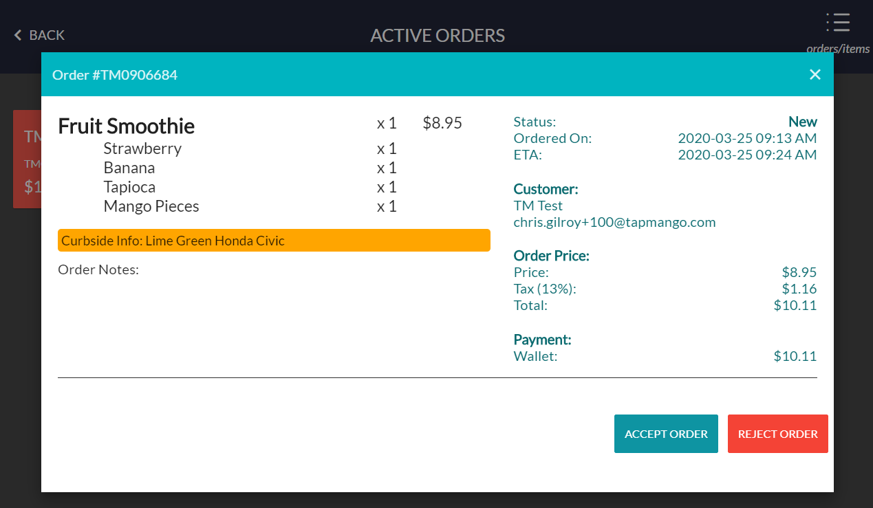Curbside Pickup – TapMango Inc.